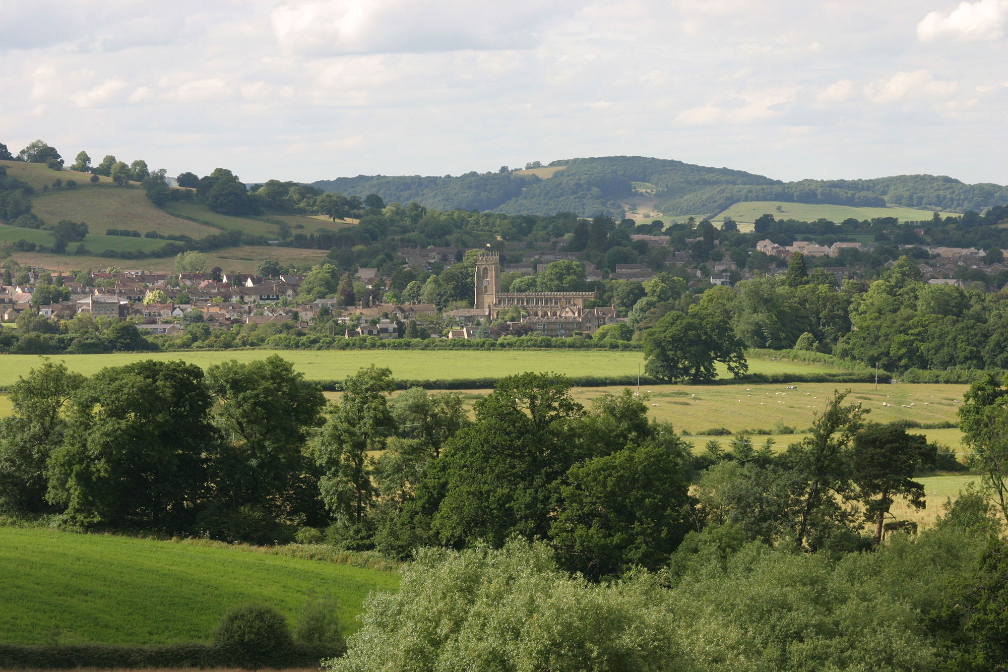 Cotswold town in Gloucestershire with history, charm and style